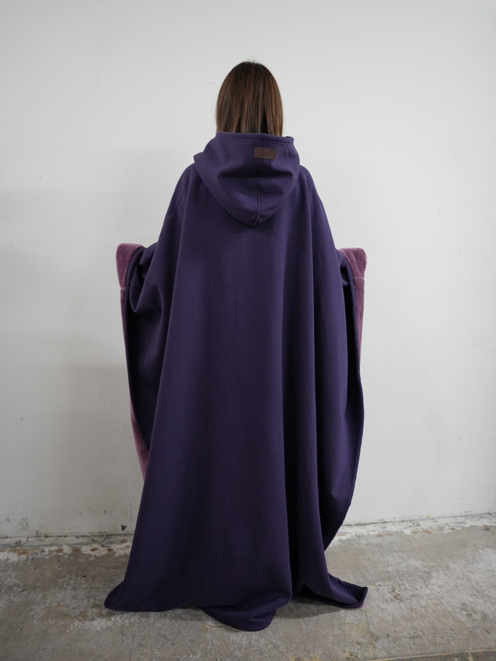 Cozy Hoodie Cloak-Midnight Plum – Linklinke